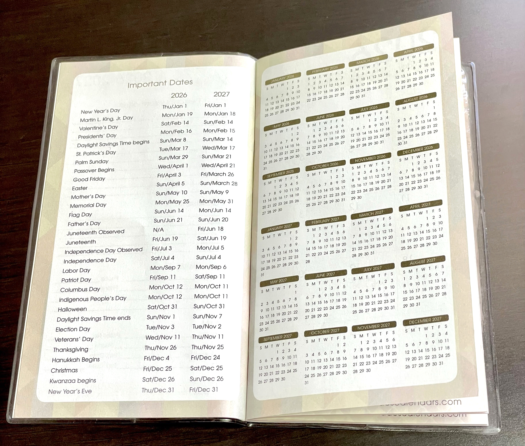 2026-2027 Monthly Planner 2 Year Calendar Tabs Pockets 9x11 2026-2027 ...