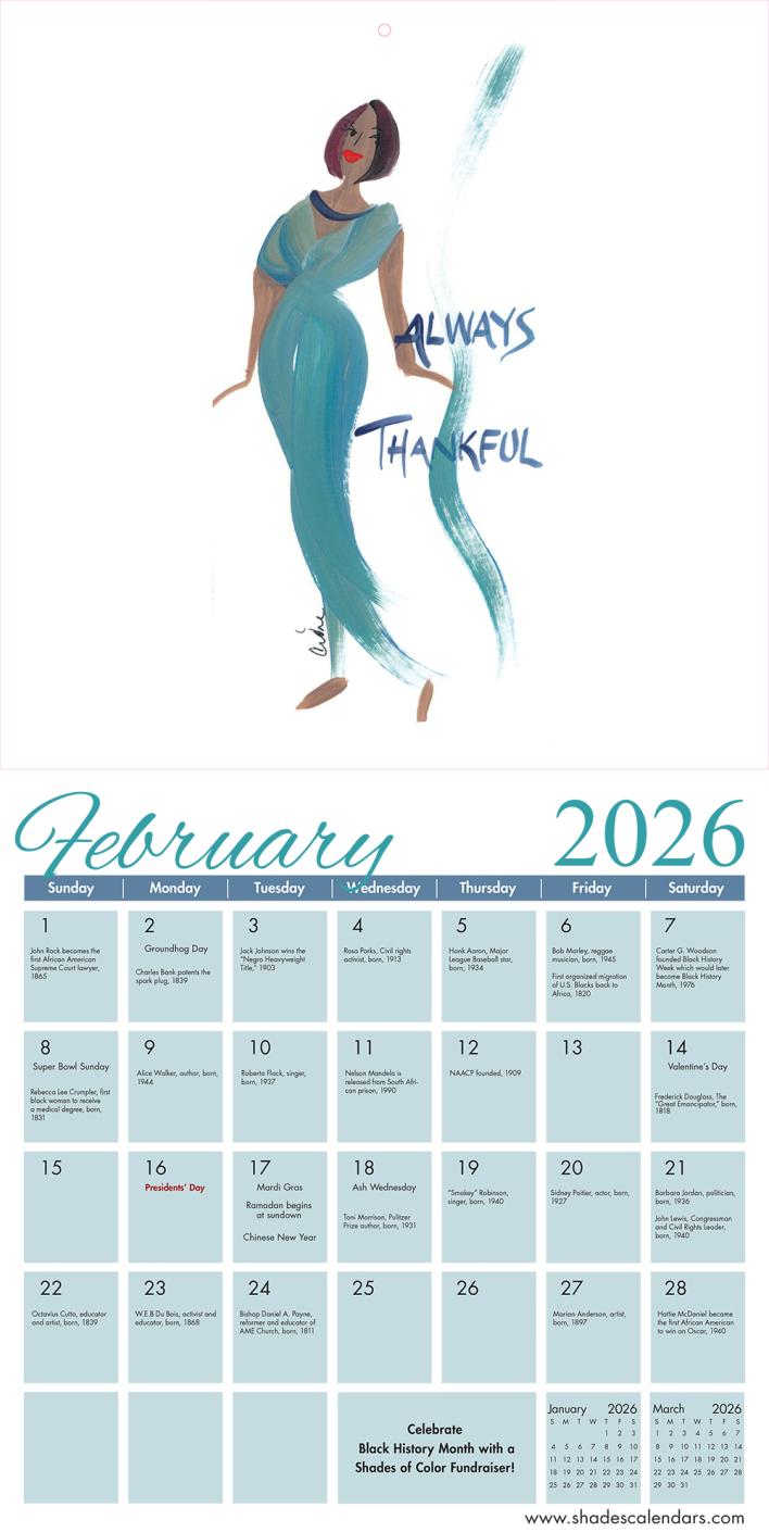 Girlfriends 2026 African American Wall Calendar