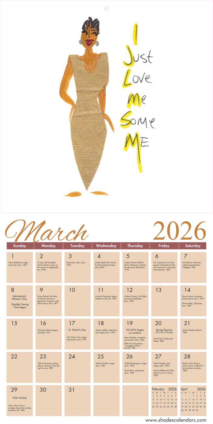 Girlfriends 2026 African American Wall Calendar