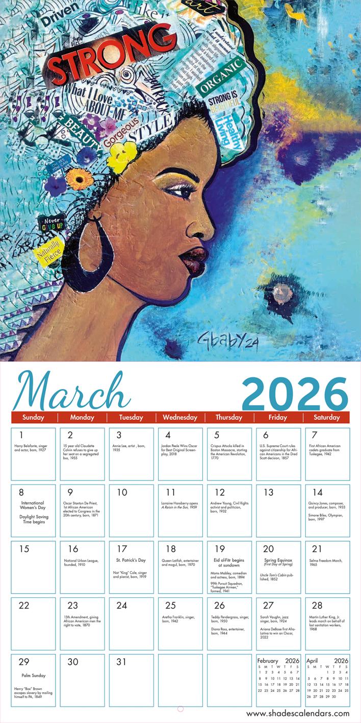 I Am 2026 African American Wall Calendar