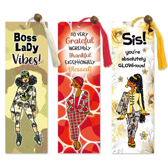 Boss Lady Vibes, So Very Grateful, GLOWrious! Bookmark Set - Great Gift ...