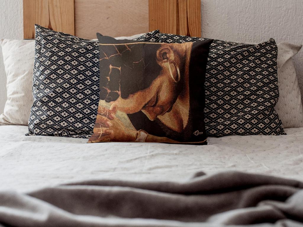 Time Well Spent Woven Cushion Cover | African American Pillow